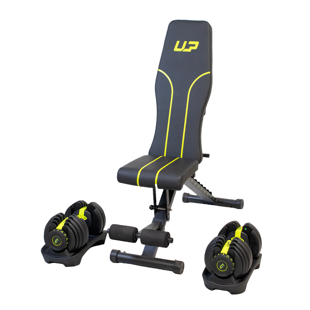 Kit Banco AB1200 + Par Halteres Ajustaveis 24kg